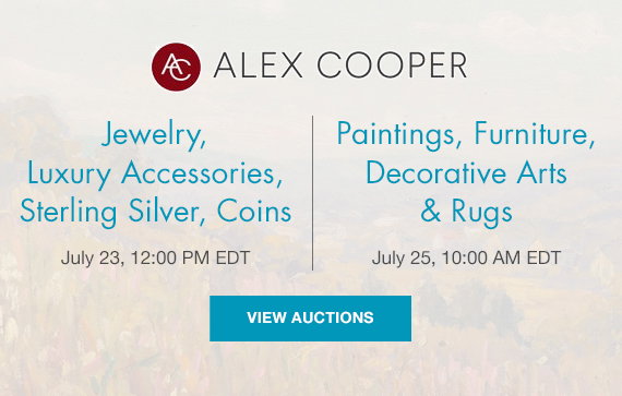 Alex Cooper | Jewelry, Silver, Coins, Paintings, Furniture, Decorative ...